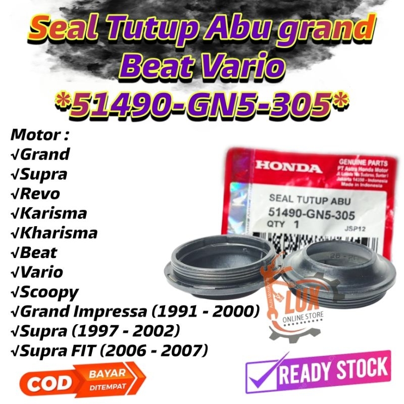 Jual Seal Tutup Abu grand 51490-GN5-305 Seal Debu Shock Supra Revo ...