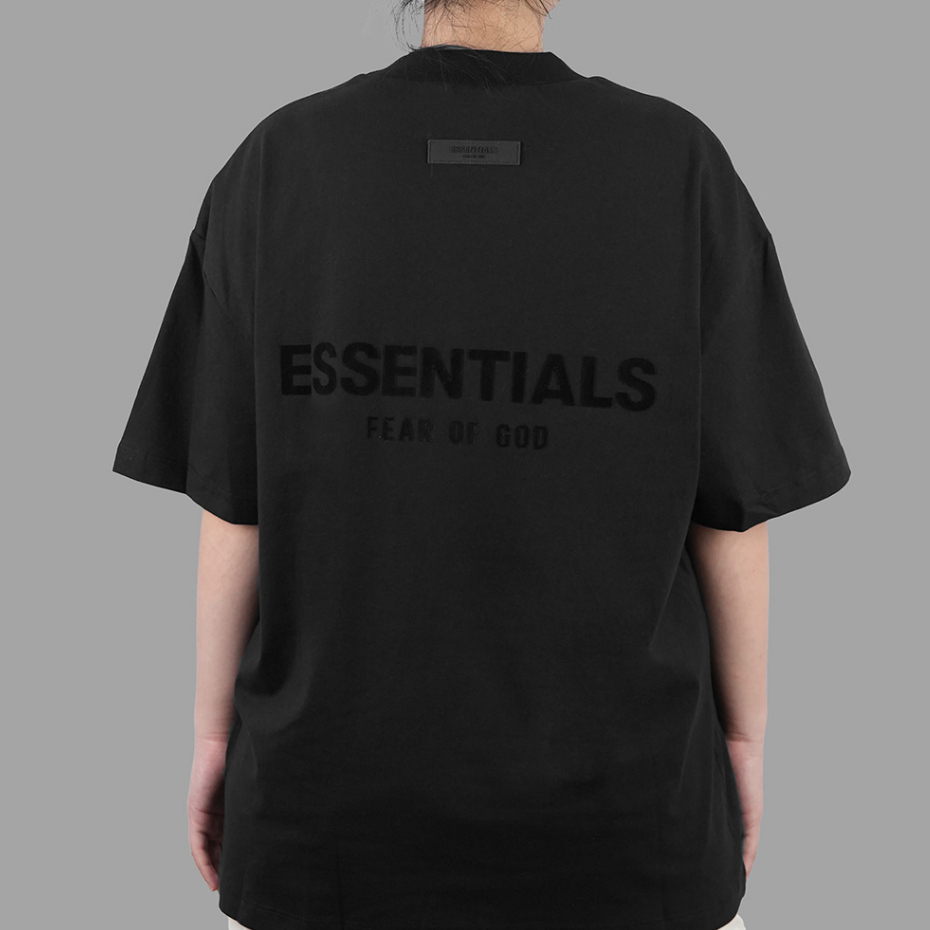 Jual Essentials FOG Flocked Black Tee SS22 | Shopee Indonesia