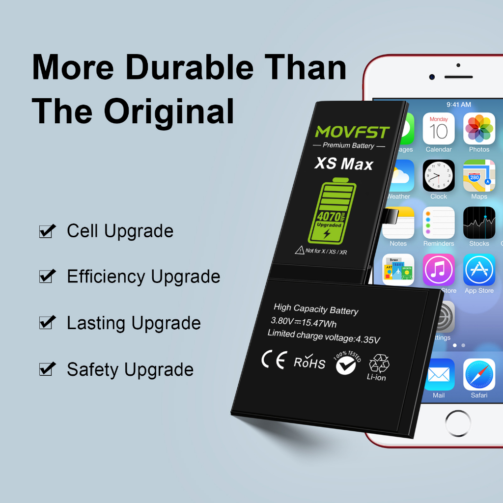 Jual Movfst-Baterai for iPhone XS MAX Original Batre High Capacity battery 4070mAh | Shopee ...