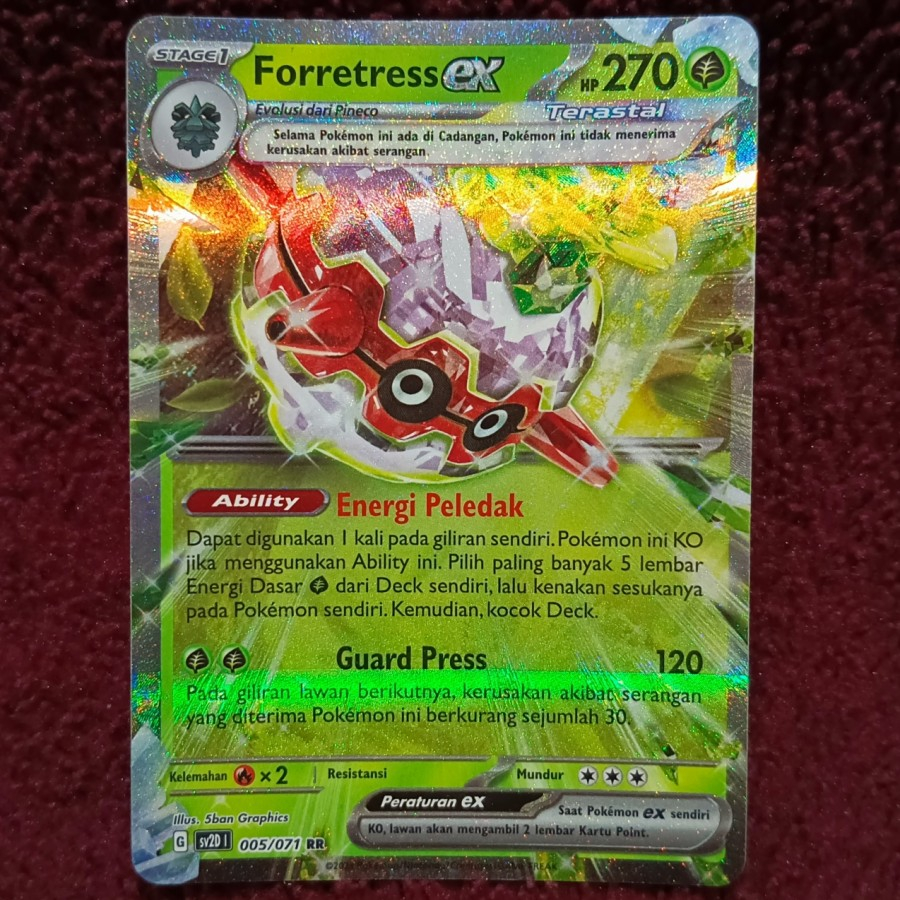 Jual Forretress EX RR Terastal sv2d - Pokemon TCG Indonesia foil holo | Shopee Indonesia