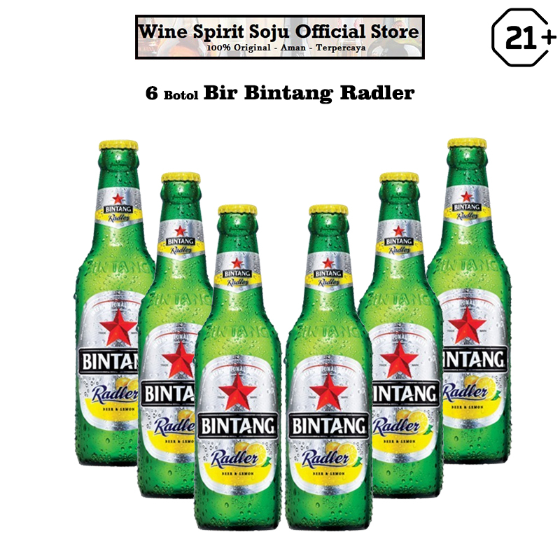Jual 6 Botol Bir Bintang Radler Lemon 330ml | Shopee Indonesia