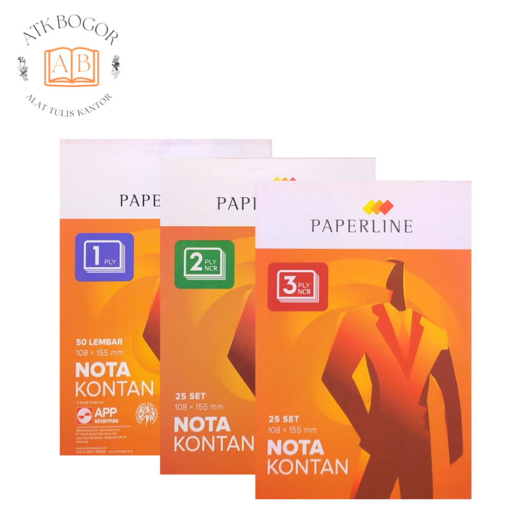 Jual Nota Kontan Paperline Ukuran Kecil / Besar - 1 / 2 / 3 Ply Rangkap ...