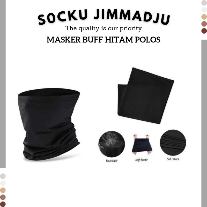 Jual Buff Multifungsi Serbaguna Warna Hitam Polos Premium Barang Lokal ...