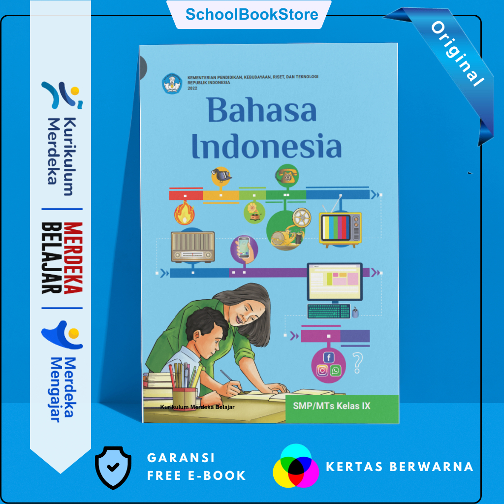 Jual Buku Paket Bahasa Indonesia Kelas 9 SMP Kurikulum Merdeka / Buku Pelajaran Bhs B Indo IX ...