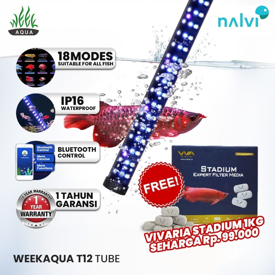 Jual Week Aqua T12 116 Cm Lampu View Tanning Aquarium | Shopee Indonesia