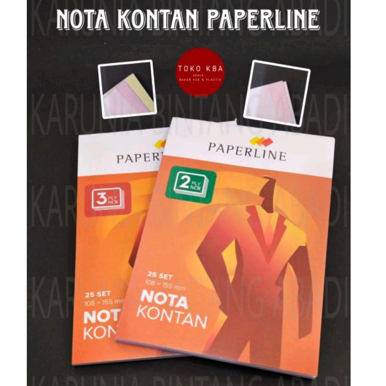 Jual Buku Nota Kontan Paperline NCR 108x155 mm 25 Set Ply ( 2 Rangkap ...