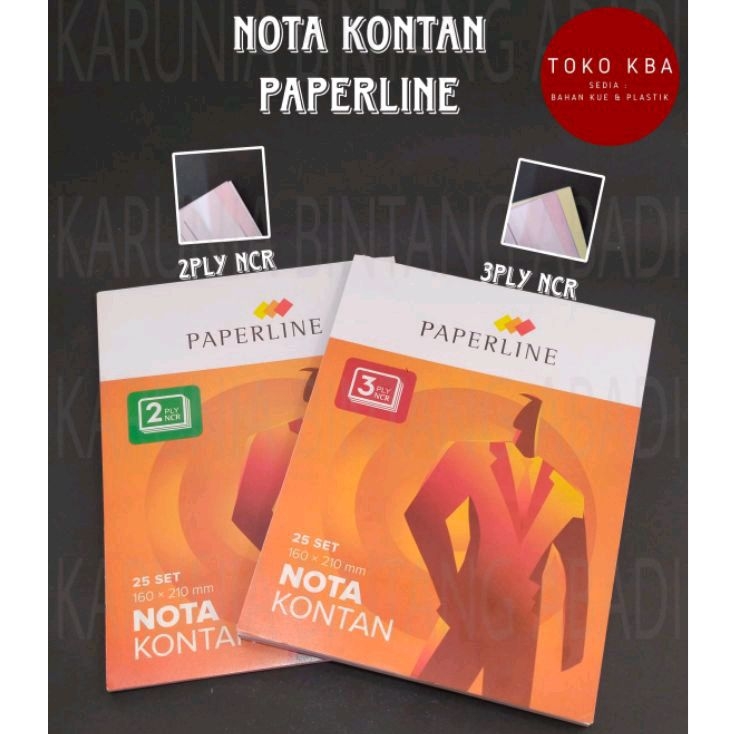 Jual Buku Nota Kontan Paperline NCR 160x210 mm 25 Set Ply ( 2 Rangkap ...