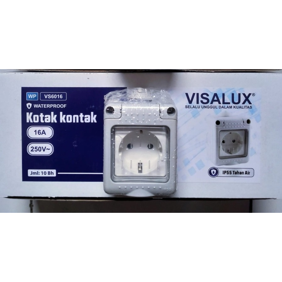 Jual Visalux Stop Kontak Box Weatherproof Anti air VS 6016 IP 55 ...
