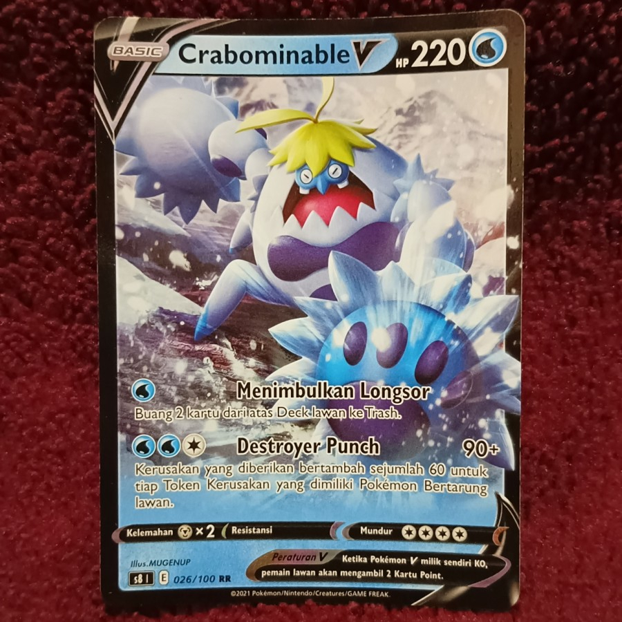 Jual Crabominable V RR s8 - Pokemon TCG Indonesia foil holo | Shopee ...