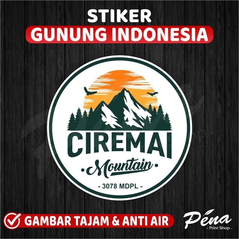 Jual Sticker Stiker Gunung Indonesia Mountain Survival Adventure ...