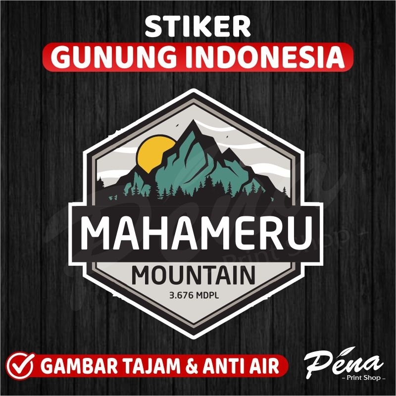 Jual Sticker Stiker Gunung Indonesia Mountain Survival Adventure ...