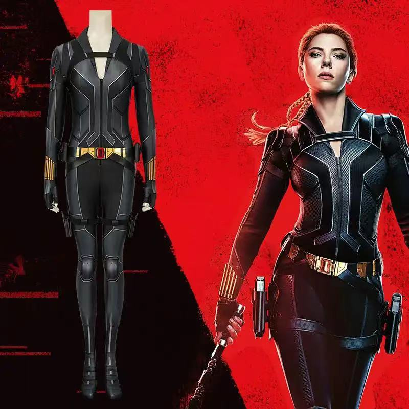 Jual Natasha Cosplay Widow Costume Superheroine Natalia Jumpsuit Black ...