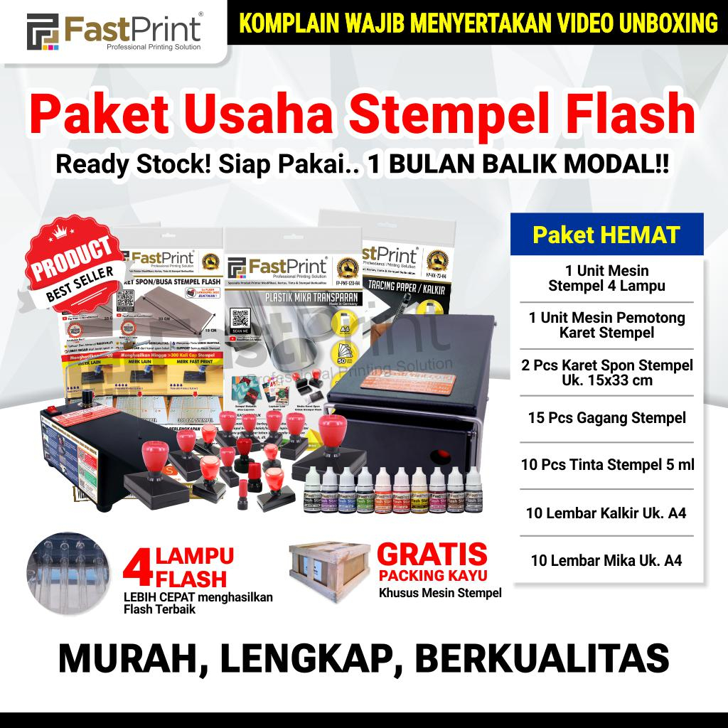 Jual Paket Hemat Usaha Mesin Stempel Warna 4 Lampu Lengkap | Shopee Indonesia