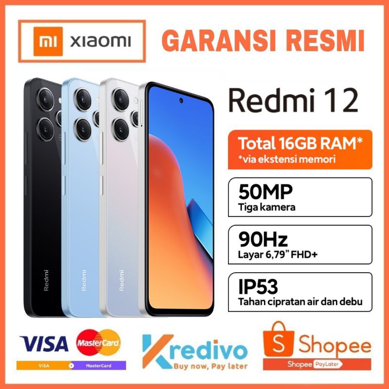 Jual XIAOMI REDMI 12 Ram 8Gb/256Gb GARANSI RESMI | Shopee Indonesia