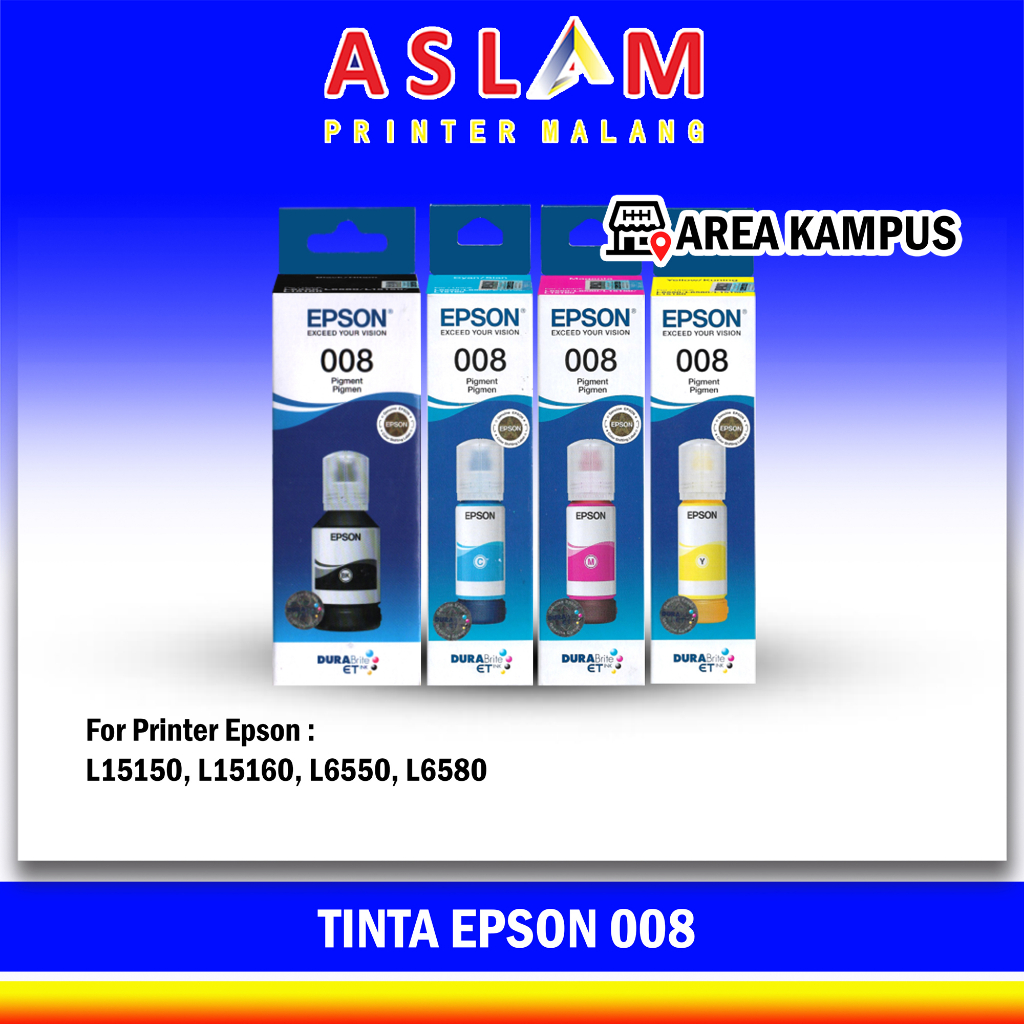 Jual Tinta Epson 008 Colour Color Warna Cyan Magenta Yellow Original ...