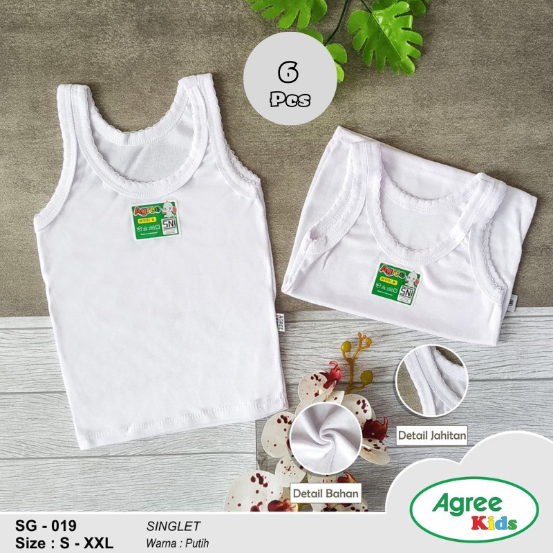 Jual 6 Pcs Singlet AGREE SF 019 Anak 1 - 9 Tahun Kaos Dalam Agree Sf ... Jual 6 Pcs Singlet AGREE SF 019 Anak 1 - 9 Tahun Kaos Dalam Agree Sf ...