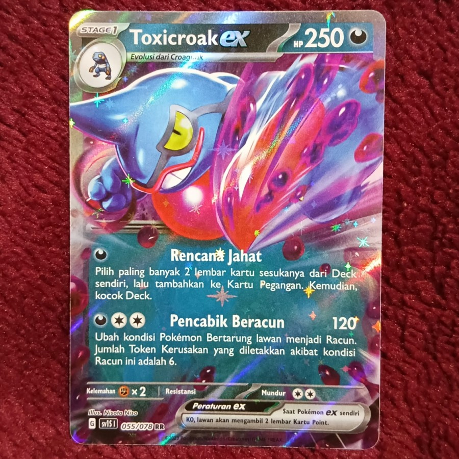 Jual Toxicroak EX RR sv1s - Pokemon TCG Indonesia foil holo | Shopee Indonesia