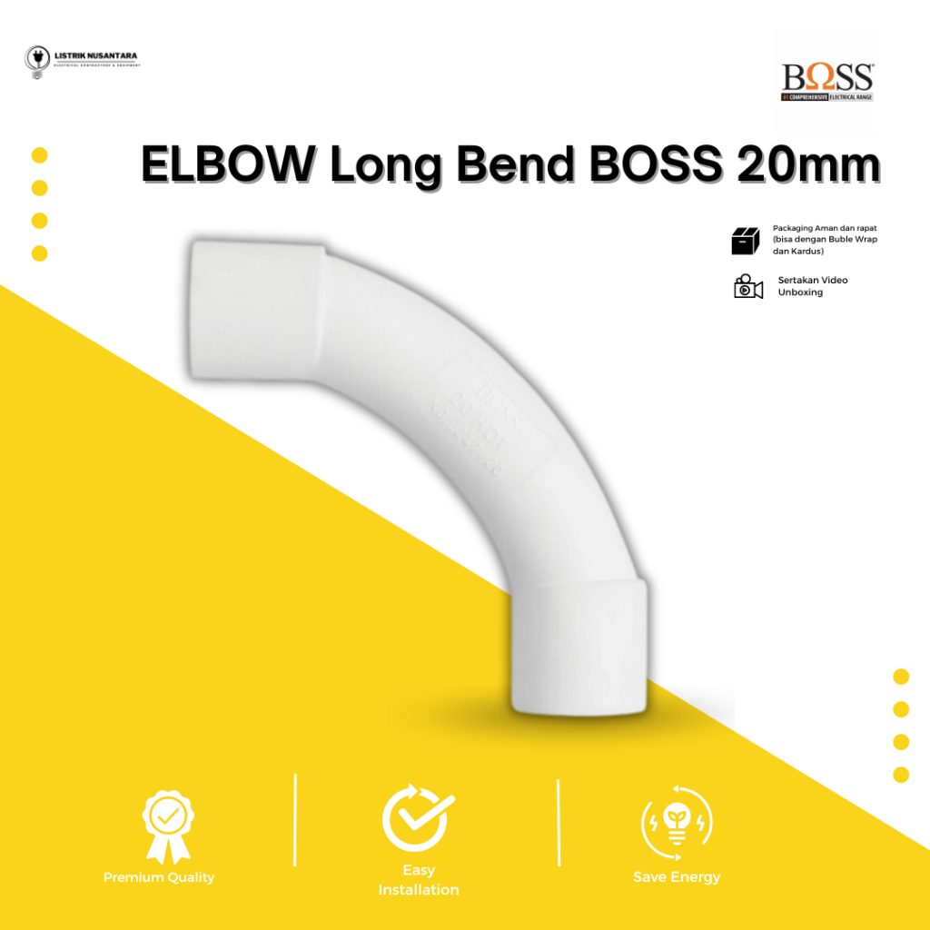 Jual Elbow Panjang Long Bend Boss 20mm diameter 3/4 Sambungan Pipa ...