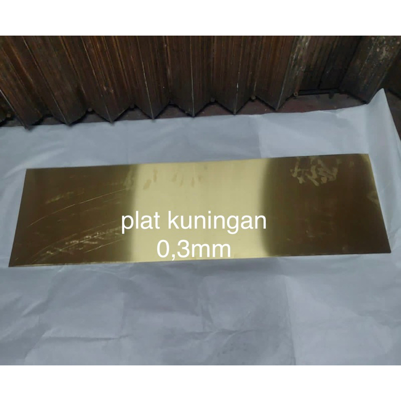 Jual plat kuningan uk 0,3mm 36cm x120cm | Shopee Indonesia