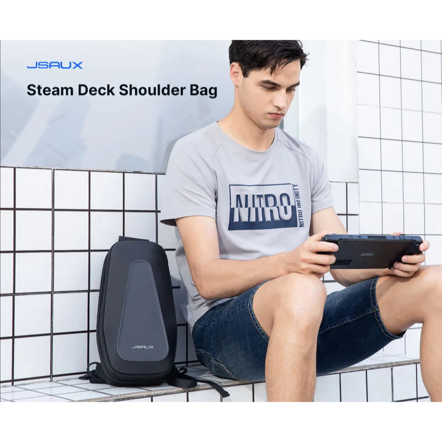 Jual JSAUX Shoulder Sling Bag Hard Shell Protective Steam Deck / ROG ...