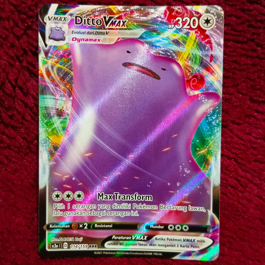Jual Ditto VMAX v max RRR sc3a - Pokemon TCG Indonesia foil holo | Shopee Indonesia