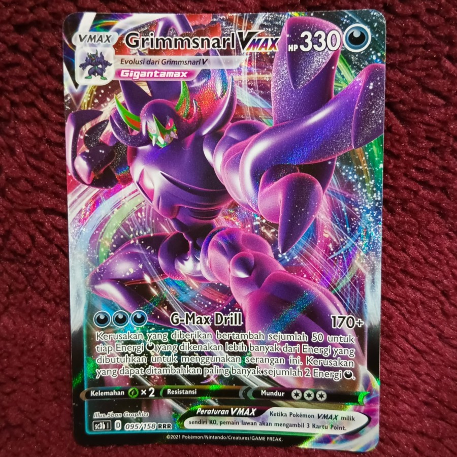 Jual Grimmsnarl VMAX v max RRR sc3b - Pokemon TCG Indonesia foil holo | Shopee Indonesia