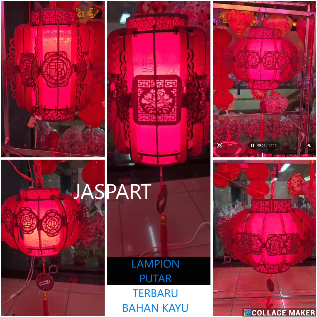 Jual Lampion Lampu LED Putar Imlek 2025 Lampion Puter Terbaru TAHUN ...