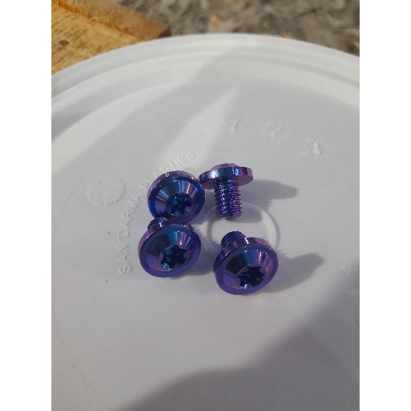 Jual baut titanium gr5 big head m10x10 drat 14 panjang 1cm 1 cm original titanium grade 5 tutup ...