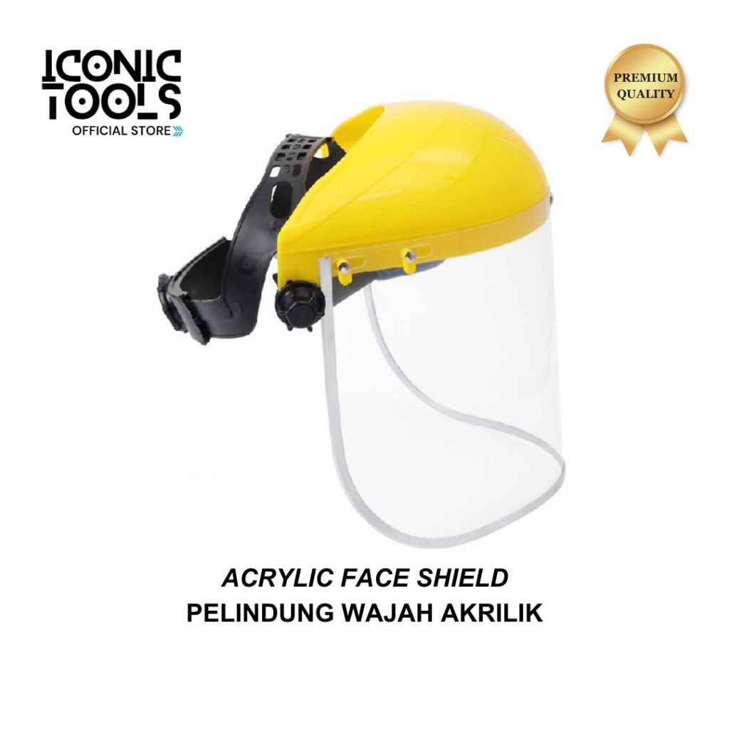 Jual KDK Face Shield Akrilik Medis Bening Anti Droplet Helm Face Shield ...