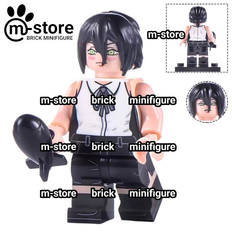 Jual brick chainsaw man lady reze bomb girl bomb devil mini toy figure ...