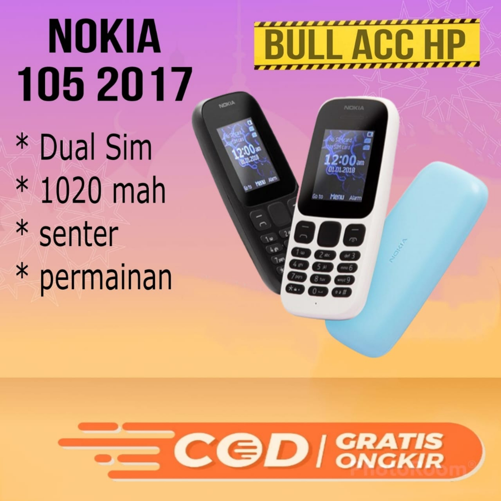 Jual NOKIA 105 2017 MURAH GROSIR HP JADUL NOKIA Dual SIM NEW BERGARANSI | Shopee Indonesia