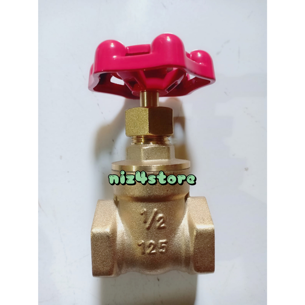 Jual Gate Valve Kuningan 1/2" / Stop Kran Putar Kuningan 1/2" | Shopee Indonesia
