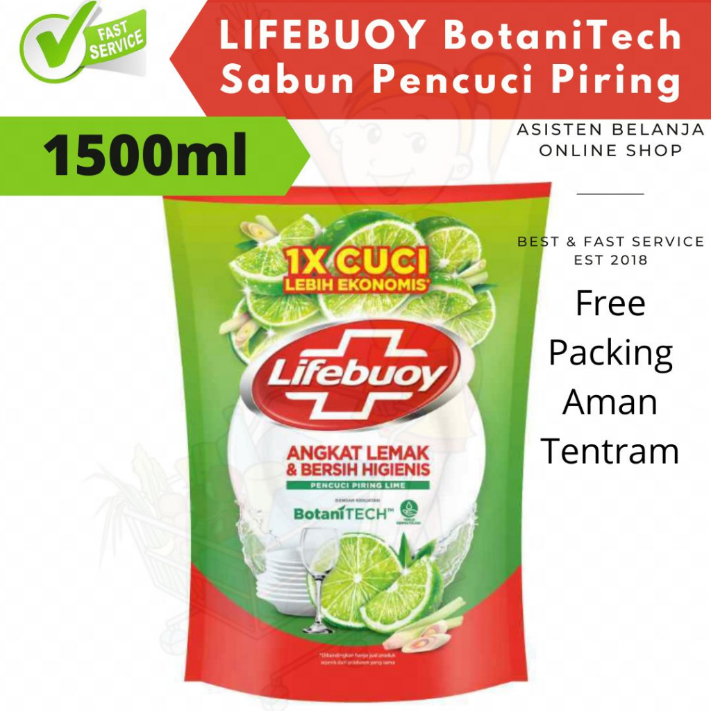 Jual Lifebuoy Botanitech Sabun Pencuci Piring Lime Sereh Eucalyptus ...