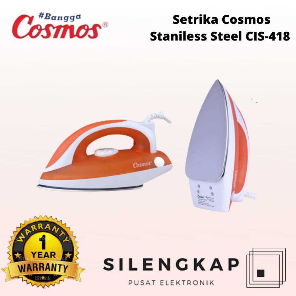 Jual COSMOS Setrika Listrik Stainless CIS-418 | Shopee Indonesia