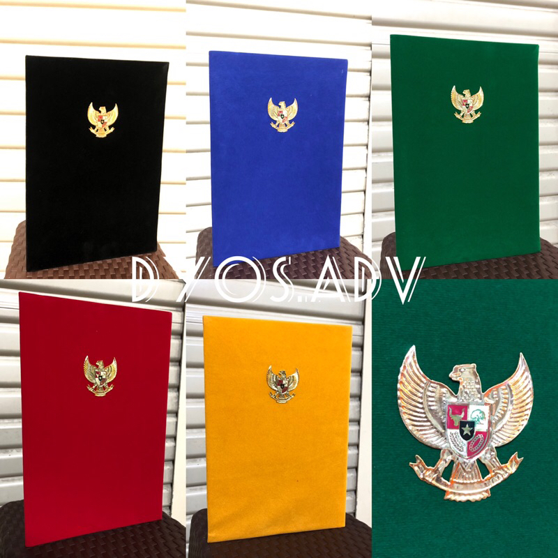 Jual Map beludru Map kantor map sekolah logo garuda kuningan coating | Shopee Indonesia