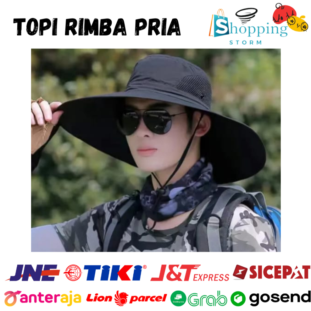 Jual Topi Pria / Topi Nelayan/ Topi Outdoor Besar Anti Panas UV ...