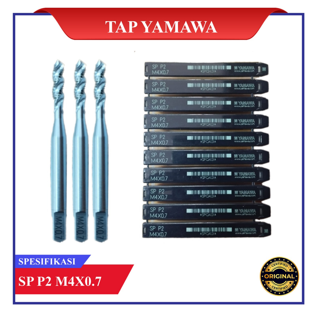 Jual MESIN TAP YAMAWA SPIRAL SP P2 M4 X 0,7 | Shopee Indonesia