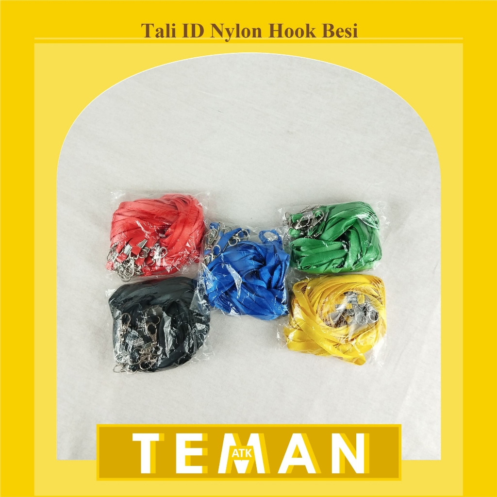 Jual Tali ID Card / Tali Name Tag Nylon Hook Besi - Isi 20pcs (NYLK ...