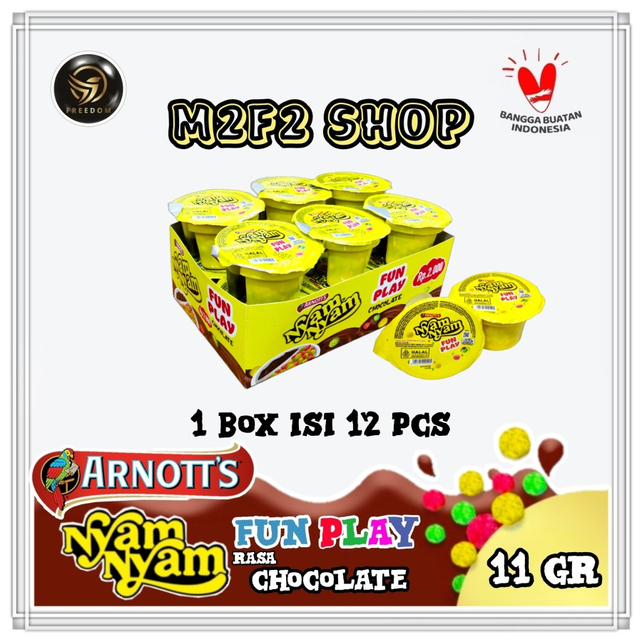 Jual Nyam Nyam Fun Play Bubble Puff Chocolate Cokelat 11 Gr