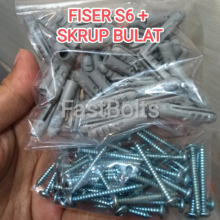 Jual PISER SKRUP TEMBOK SET S6 (ISI 50PCS) | Shopee Indonesia