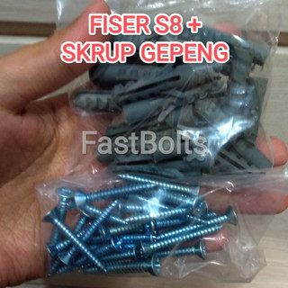 Jual PISER SKRUP TEMBOK SET S8 (ISI 25PCS) | Shopee Indonesia