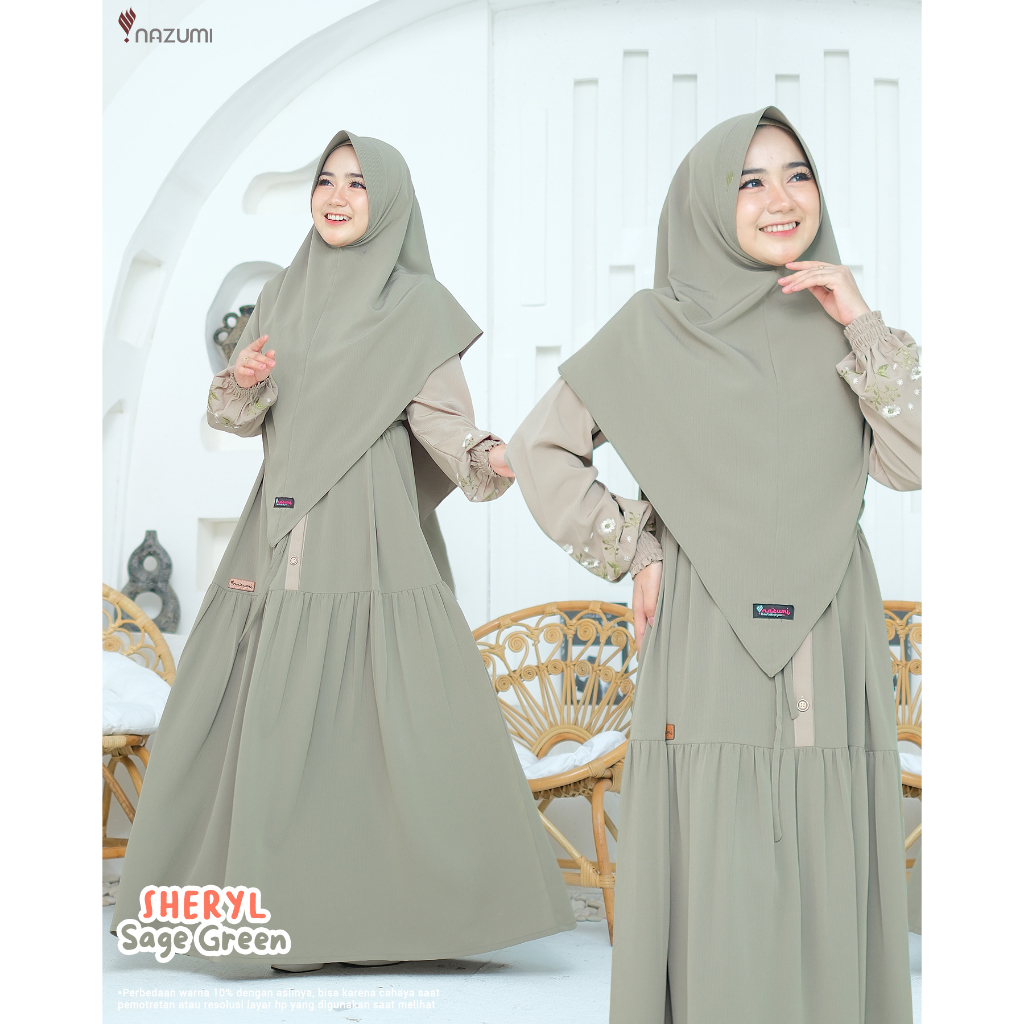 Jual Sheryl Gamis Set Polos Kekinian Remaja Kuliah By Kaifiya sister ...