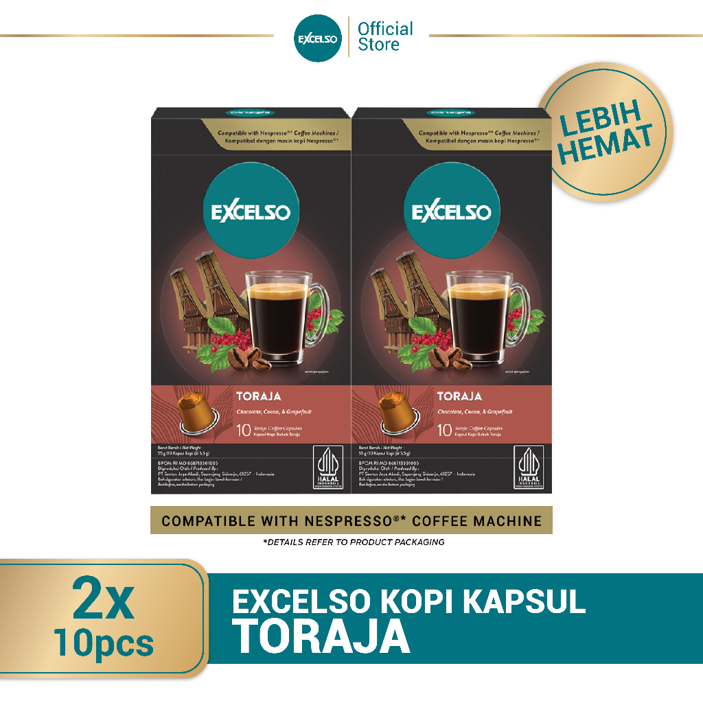 Jual Excelso Kopi Toraja Twin Pack - Nespresso Compatible Coffee ...