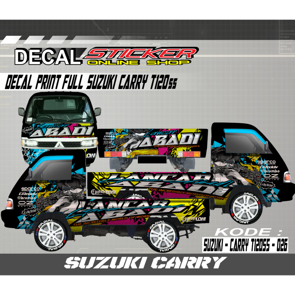 Jual STIKER MOBIL FULTURA SUZUKI CARRY PICK UP DECAL STICKER FULLBODY ...
