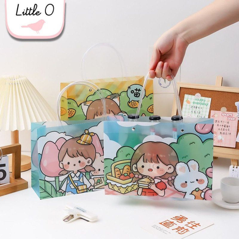 Jual Little O PREMIUM MIKA Goodie Bag Transparan Kantong Tas Ultah ...