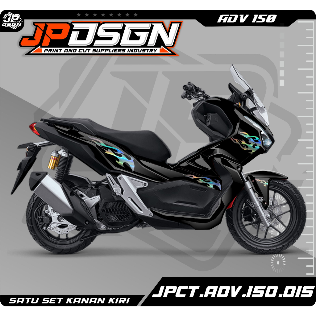 Jual Sticker Cutting ADV 150 Variasi Api Fire Striping Honda Adv Stiker ...