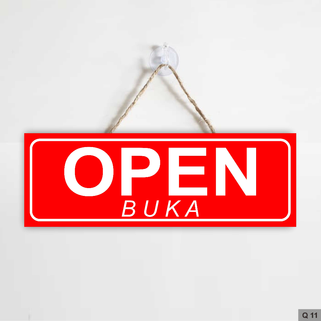 Jual Pajangan Dinding Penanda Buka Tutup Open Close Sign Toko Q11 ...