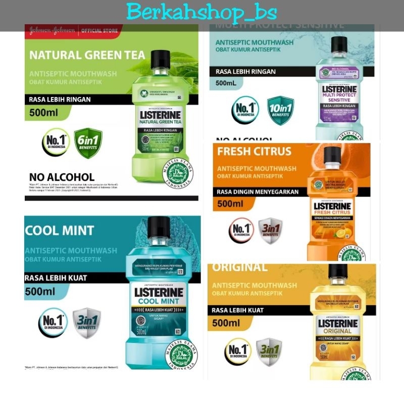 Jual LISTERINE COOL MINT RASA LEBIH KUAT UNTUK NAFAS SEGAR 500ML ...