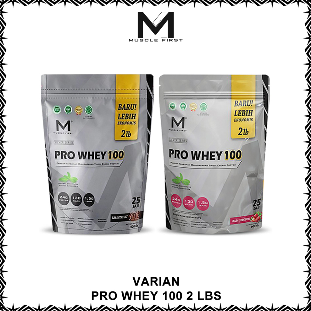 Jual Muscle First Pro Whey 100 2lbs Whey Protein 900gr Suplemen Fitness ...