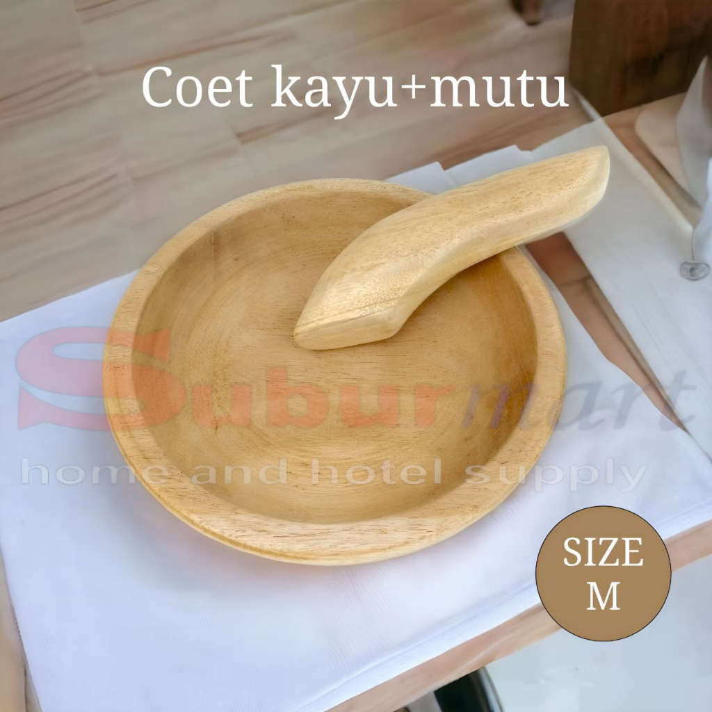 Jual Coet Kayu + Mutu / Cobek Kayu | Shopee Indonesia